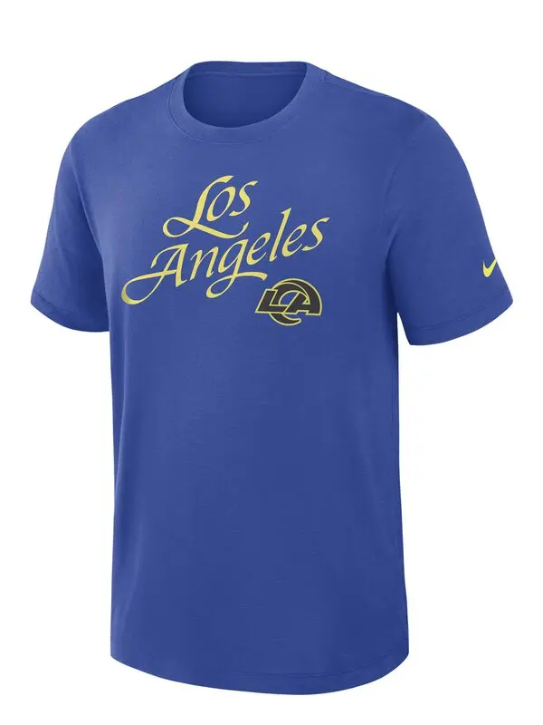 Nike Los Angeles Rams Rivalries Collection Slub Dri-fit Nfl T-shirt - Blue