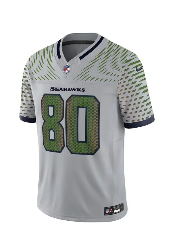 Nike Steve Largent Seattle Seahawks Rivalries Collection Dri-fit Nfl Limited Jersey - Grey