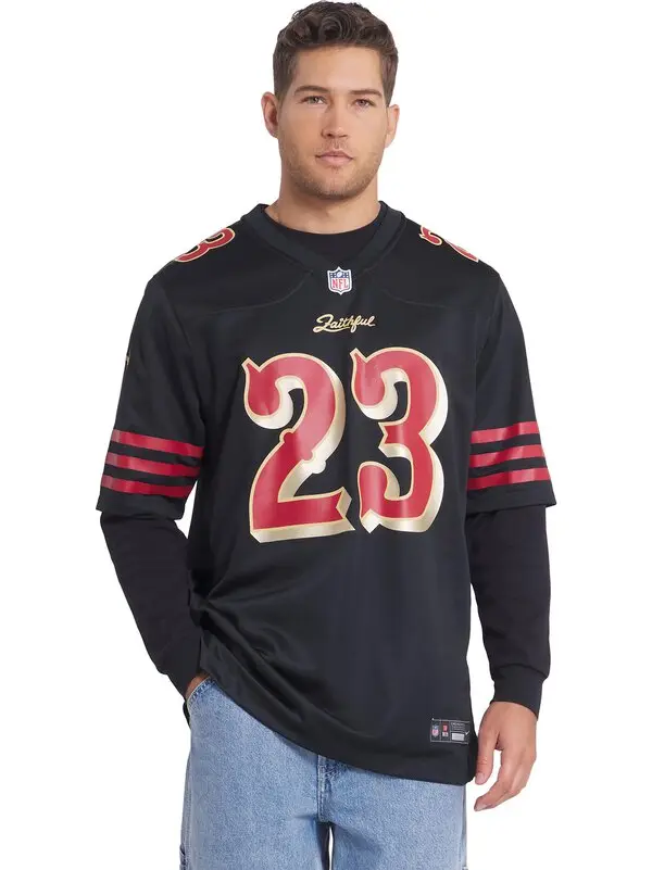 Nike Christian Mccaffrey San Francisco 49ers Rivalries Collection Nfl Game Jersey - Black