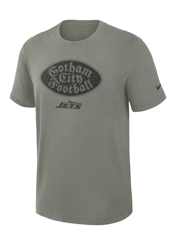 Nike New York Jets Rivalries Collection Slub Dri-fit Nfl T-shirt - Grey