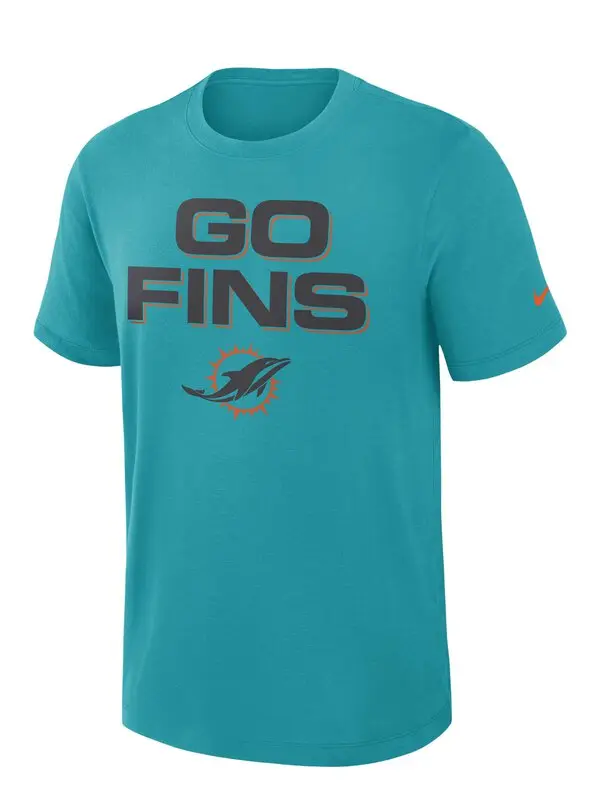 Nike Miami Dolphins Rivalries Collection Slub Dri-fit Nfl T-shirt - Blue