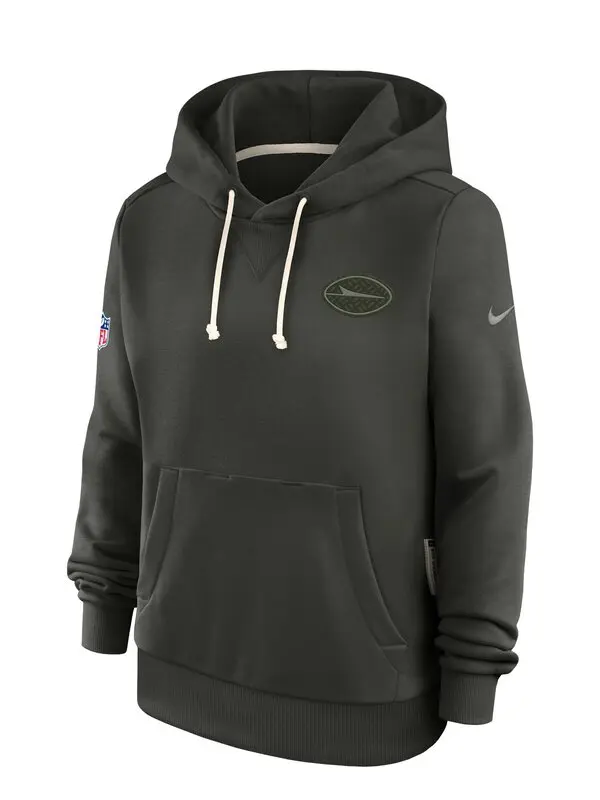 Nike New York Jets Rivalries Collection Sideline Dri-fit Nfl Pullover Hoodie - Green