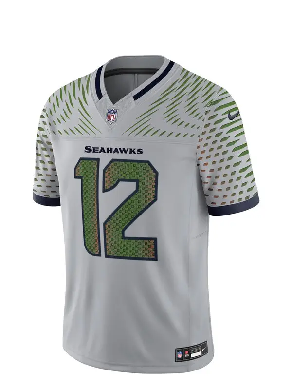 Nike 12s Seattle Seahawks Rivalries Collection Dri-fit Nfl Limited Jersey - Grey