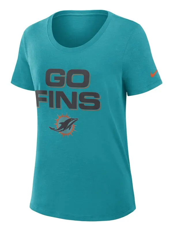 Nike Miami Dolphins Rivalries Collection Slub Dri-fit Nfl T-shirt - Blue