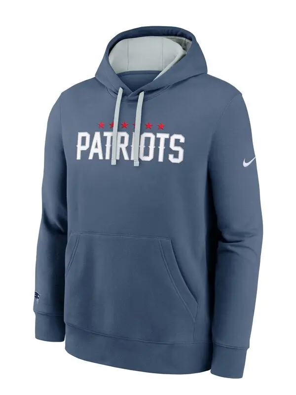 Nike New England Patriots Rivalries Collection Club Nfl Pullover Hoodie - Blue