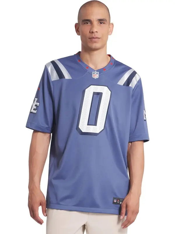 Nike Christian Gonzalez New England Patriots Rivalries Collection Nfl Game Jersey - Blue