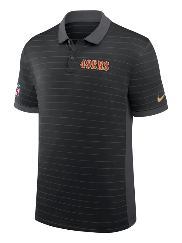 Nike San Francisco 49ers Rivalries Collection Sideline Victory Dri-fit Nfl Polo - Black
