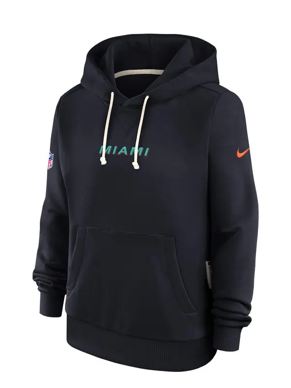 Nike Miami Dolphins Rivalries Collection Sideline Dri-fit Nfl Pullover Hoodie - Blue