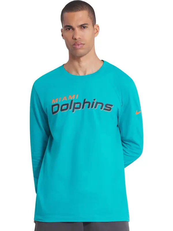 Nike Miami Dolphins Rivalries Collection Essential Nfl Long-sleeve T-shirt - Blue