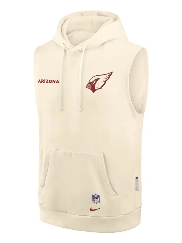 Nike Arizona Cardinals Rivalries Collection Sideline Dri-fit Nfl Sleeveless Pullover Hoodie - Brown
