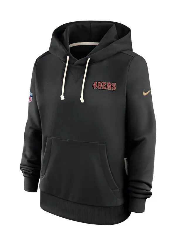 Nike San Francisco 49ers Rivalries Collection Sideline Dri-fit Nfl Pullover Hoodie - Black