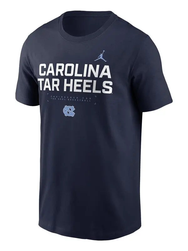 JORDAN North Carolina Courtside Basketball Brand Dri-fit College T-shirt - Blue