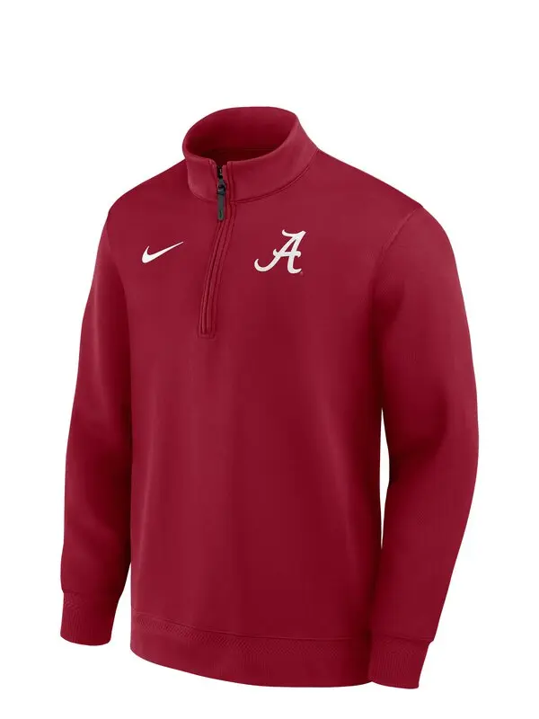 Nike Alabama Coaches Dri-fit College Long-sleeve 1/2-zip Top - Red