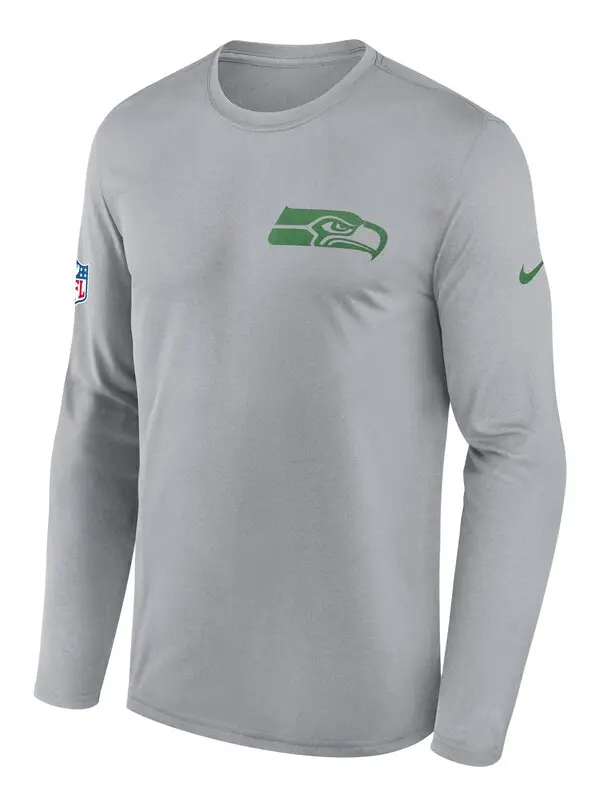 Nike Seattle Seahawks Sideline Legend Dri-fit Long-sleeve T-shirt - Grey