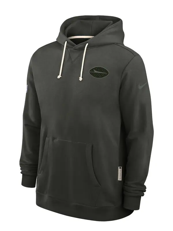 Nike New York Jets Rivalries Collection Sideline Dri-fit Nfl Pullover Hoodie - Green