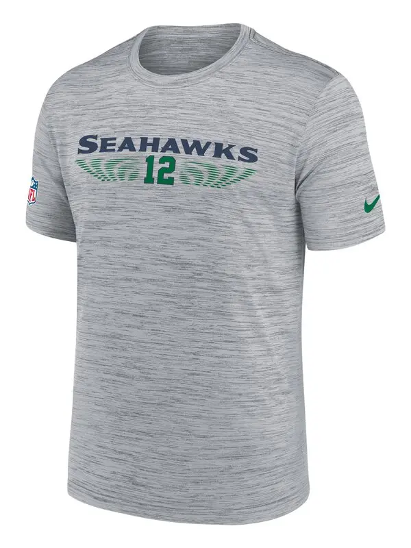 Nike Seattle Seahawks Rivalries Collection Sideline Velocity Dri-fit Nfl T-shirt - Grey