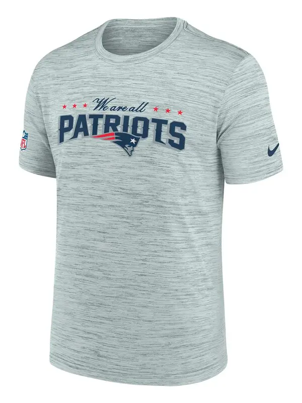 Nike New England Patriots Rivalries Collection Sideline Velocity Dri-fit Nfl T-shirt - Grey
