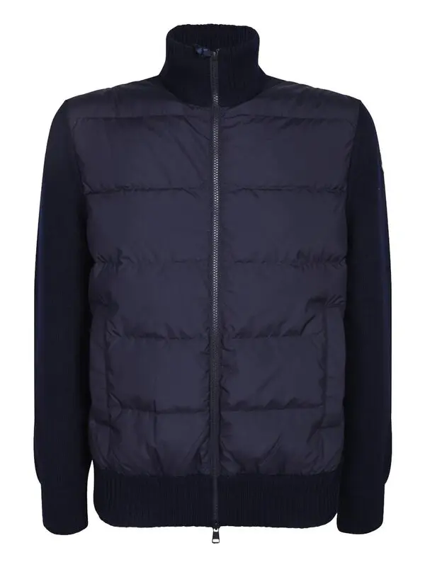 Moncler Knit Padded Cardigan - Blue