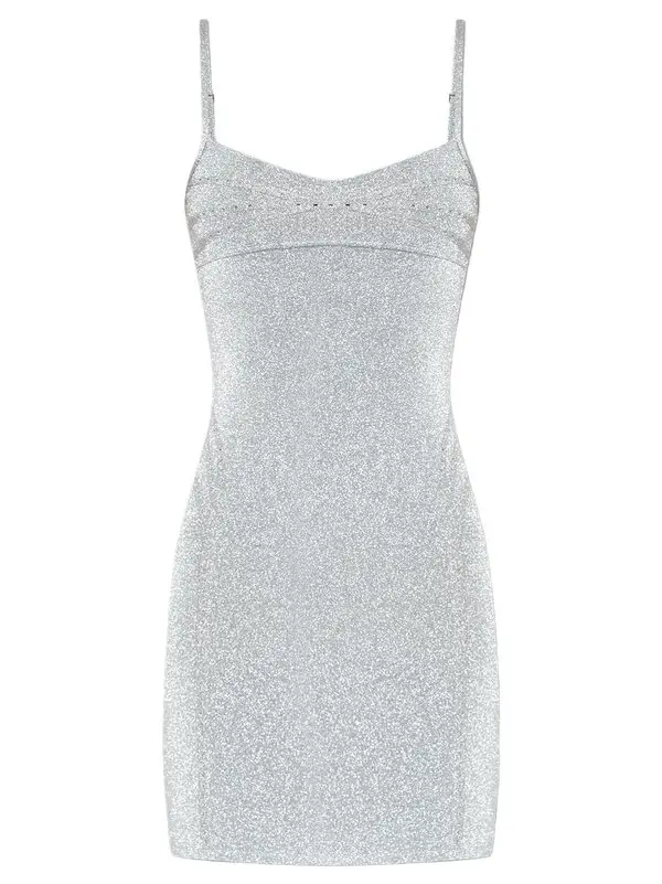 Jacquemus Fiesta’ Glitter Dress - Silver
