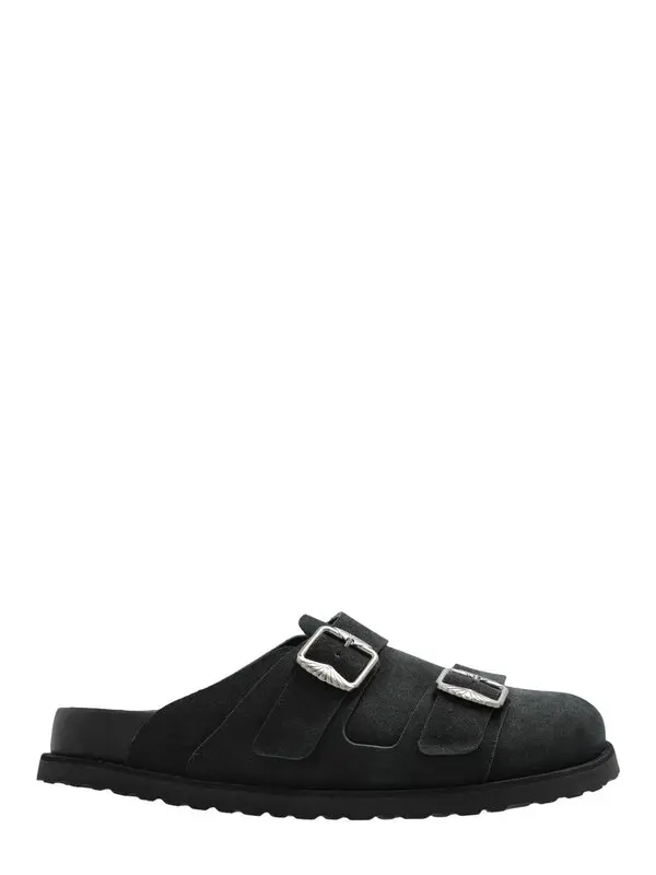 BIRKENSTOCK 222 West' Suede Slides - Black