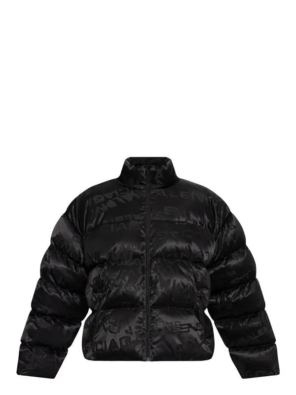 Balenciaga Logo Puffer Jacket - Black