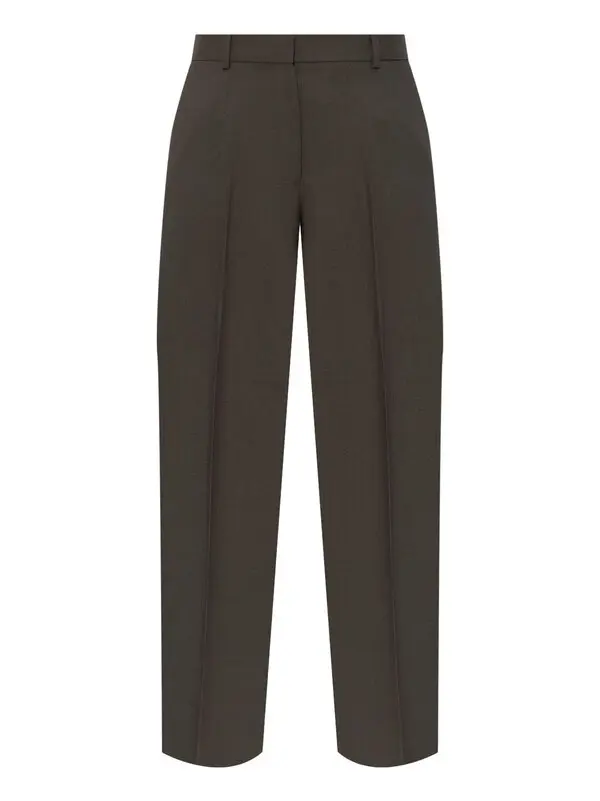 TOTEME Wool Pleated Trousers - Green