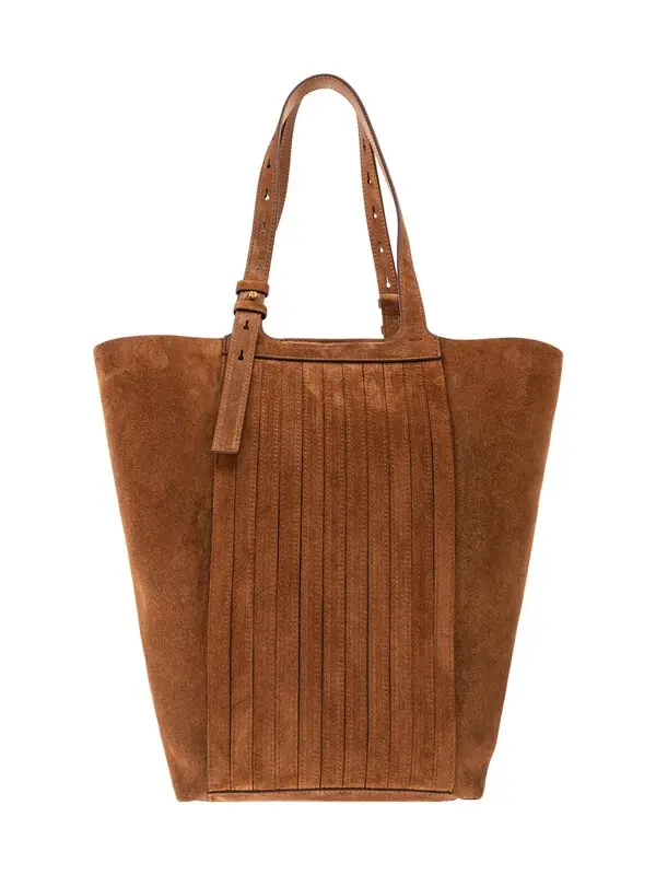 GOLDEN GOOSE 24.7 Fringed Shopper Bag - Brown
