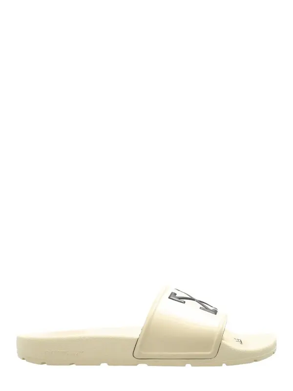 Off-White Logo Slides - Cream
