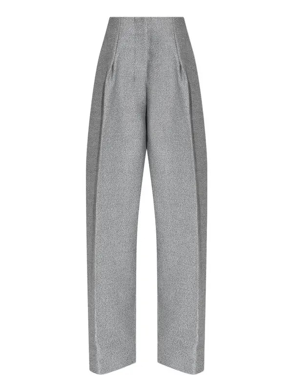 Jacquemus Curvo' High-waisted Wide-leg Trousers - Grey