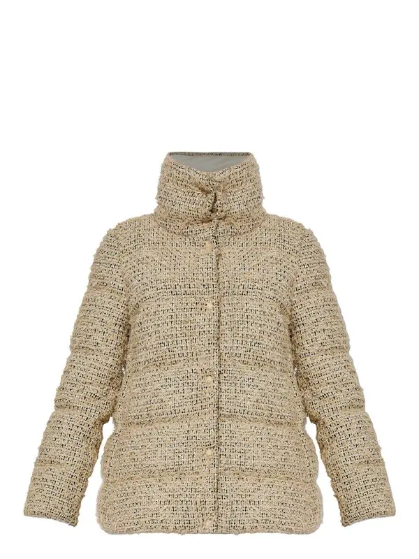 Moncler Tweed Down Cochelle Jacket - Beige
