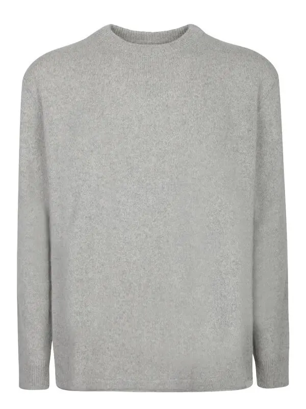 120% Lino Cashmere Knit Sweater - Grey