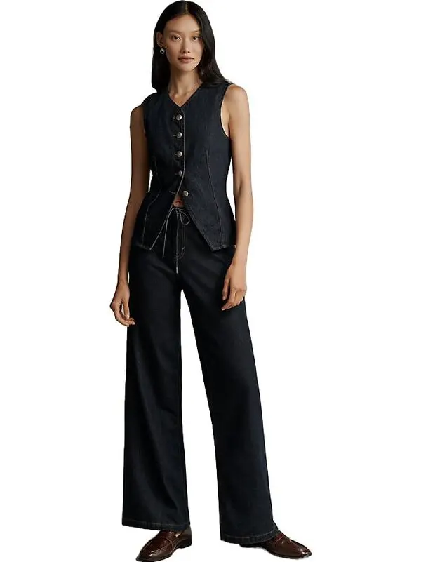 Habitual High-rise Wide-leg Jeans - Rinsed Denim