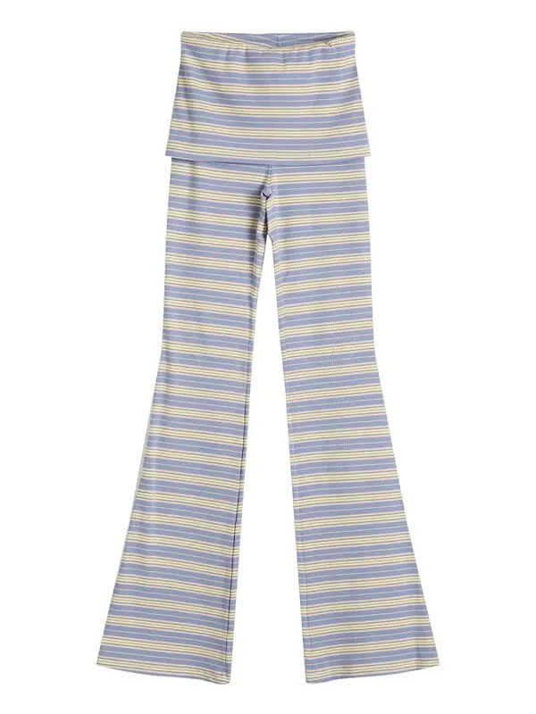 SUNDAYFRUITMARKET Striped Flared Trousers - Skyblue