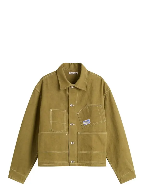 STORY MFG. Station Canvas Wonky-wear Jacket - Olive