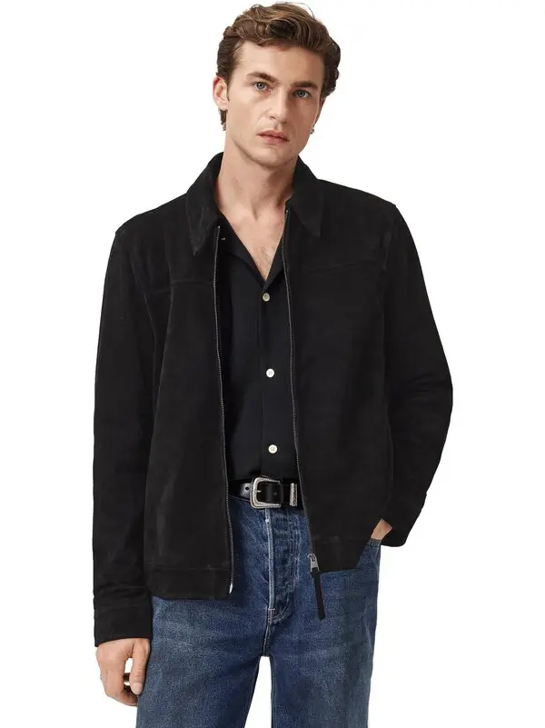 ALLSAINTS Rhone Suede Jacket - Black