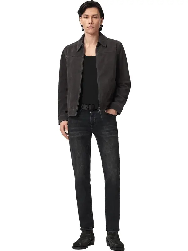 ALLSAINTS Rhone Suede Jacket - Grey
