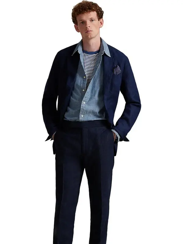 Ralph Lauren Linen Suit Trousers - Dark Navy