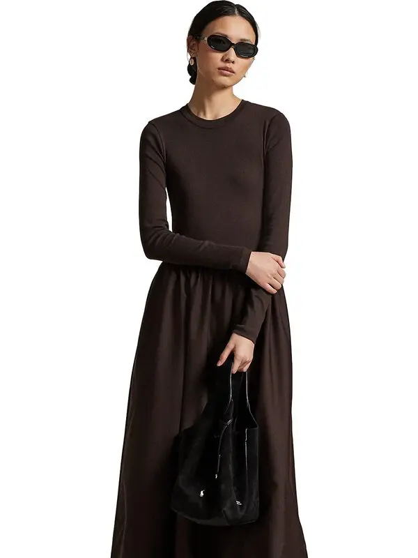 Ralph Lauren Cotton Long-sleeve Dress - Squire Brown