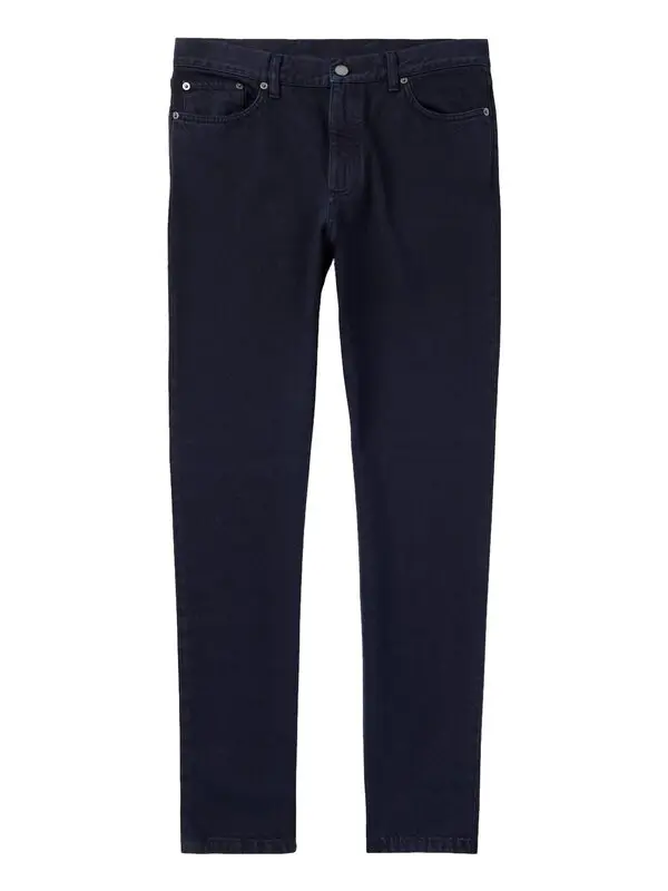 Zegna Roccia Straight-leg Cotton Trousers - Blue