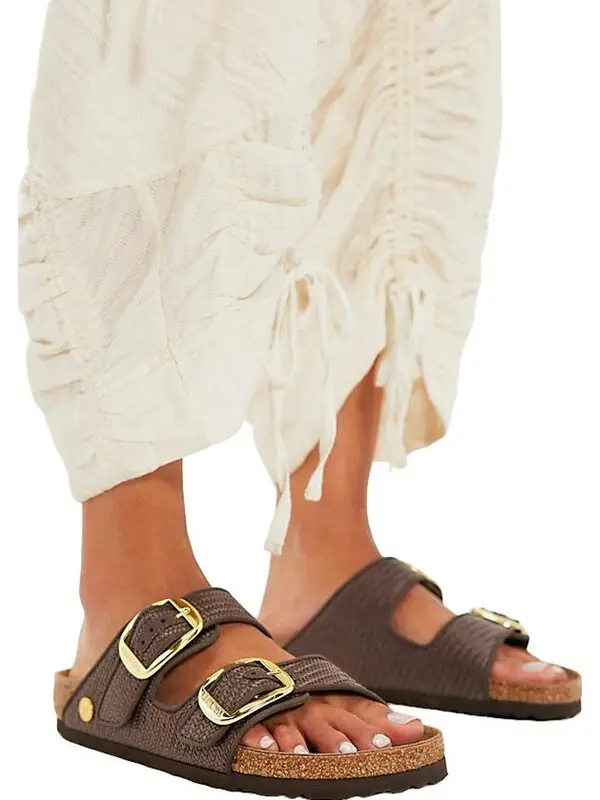 BIRKENSTOCK Arizona Raffia Big Buckle Sandals - Carafe