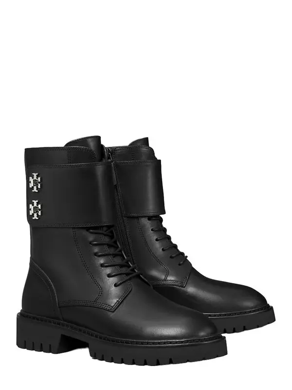 Tory Burch Turnlock Lug Boot - Perfect Black