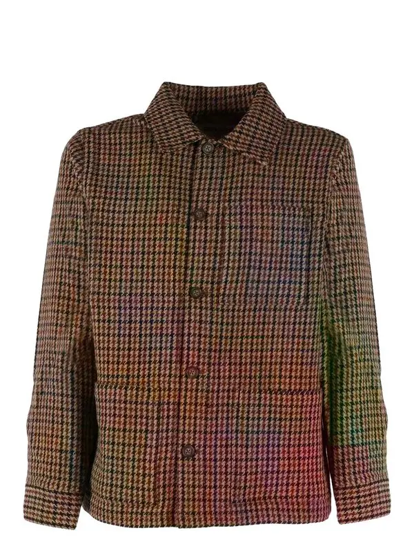 SEBAGO Houndstooth Button-fastening Jacket - Brown