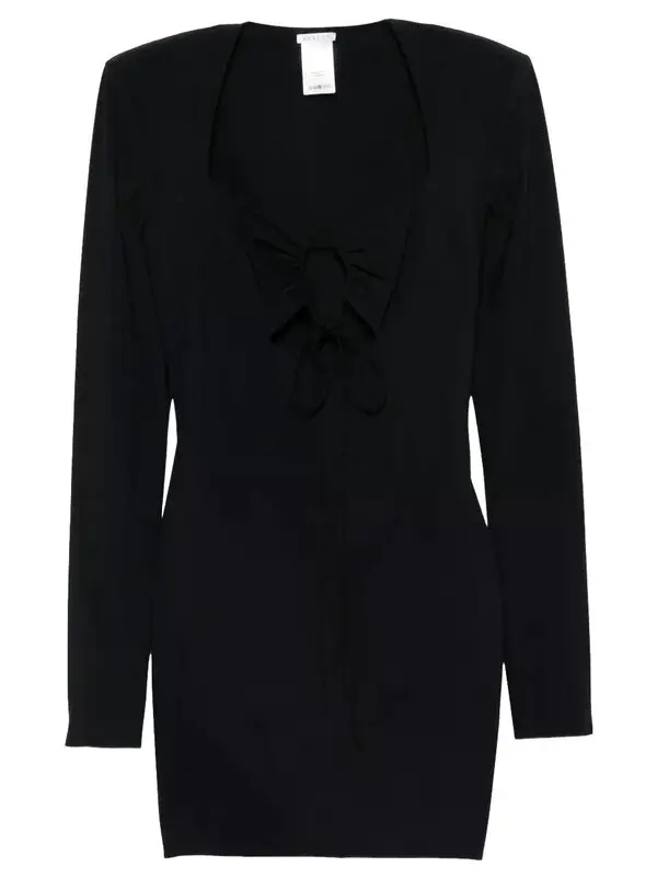 AMAZUIN Long Sleeve Dress - Black