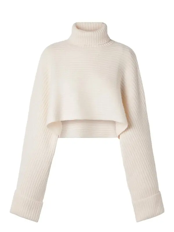 Le Kasha Gida Organic Cashmere Turtleneck Sweater - White