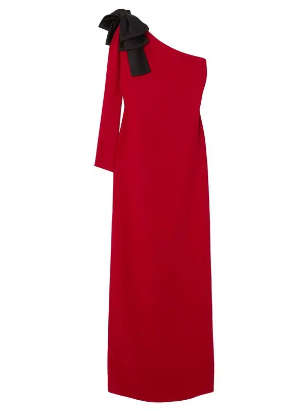 Valentino Garavani One-sleeve Silk-crepe Gown - Red