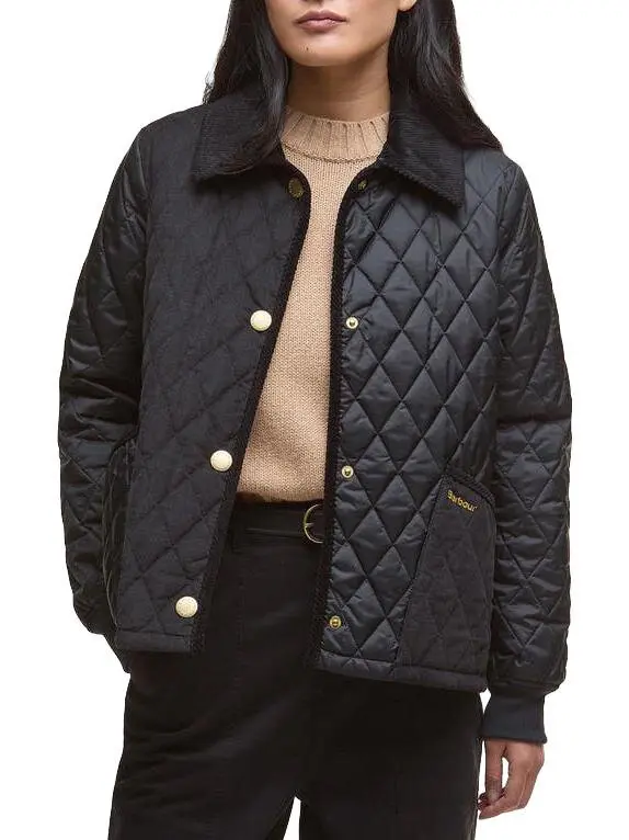 Barbour Marla Cropped Quilted Jacket - Black/classic