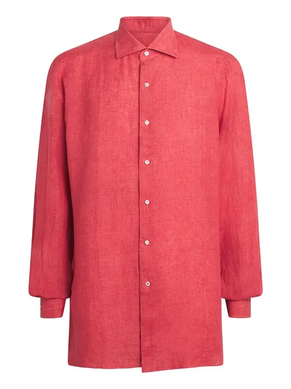 Isaia Linen Shirt - Red