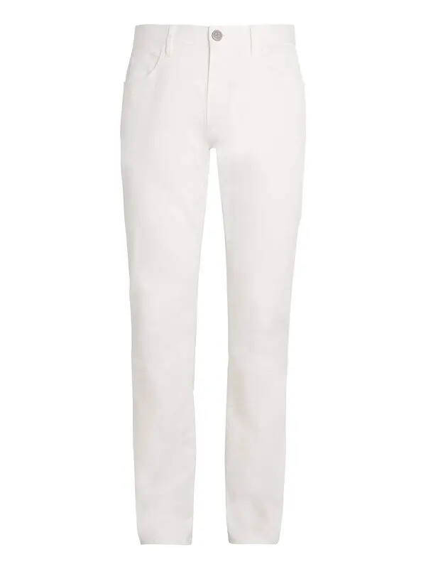Giorgio Armani Stretch-cotton Slim-fit Chinos - White