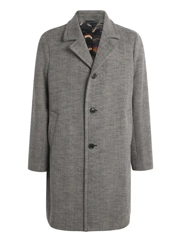Paul Smith Wool-cotton Overcoat - Grey