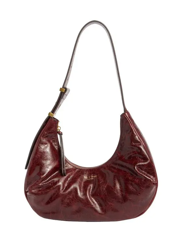 Rag & Bone Hudson Leather Hobo Bag - Wine